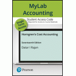 MyLab Accounting with Pearson eText Access Code for Horngren's Cost ...