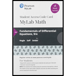 MyLab Math with Pearson eText Access Code (18 Weeks) for Fundamentals of Differential Equations ...
