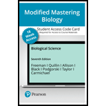 Modified Mastering Biology with Pearson eText Access Code (18 Weeks) for Biological Science ...