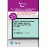 MyLab Math with Pearson eText (up to 18-weeks) + Print Combo Access Code for College Algebra in ...