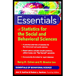 Essentials of Statistics for the Social and Behavioral Sciences ...