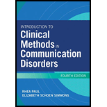 Introduction to Clinical Methods in Communication Disorders ...