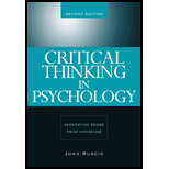 Critical Thinking In Psychology | Rowan University Official Bookstore